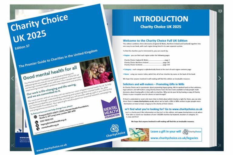 Charity Choice UK Directory 2025 | Today's Wills and Probate